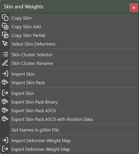 Skin and Weights User Documentation — mGear: Rigging Framework 4.0.3 ...
